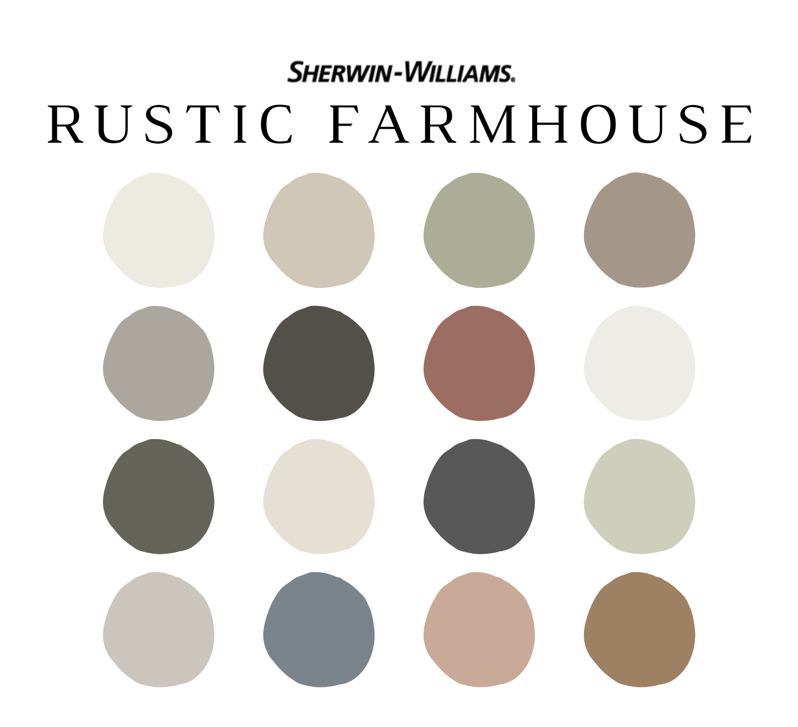 Sherwin Williams RUSTIC FARMHOUSE Color Palette - NISH