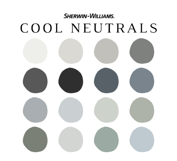 Sherwin Williams COOL NEUTRALS Color Palette - NISH