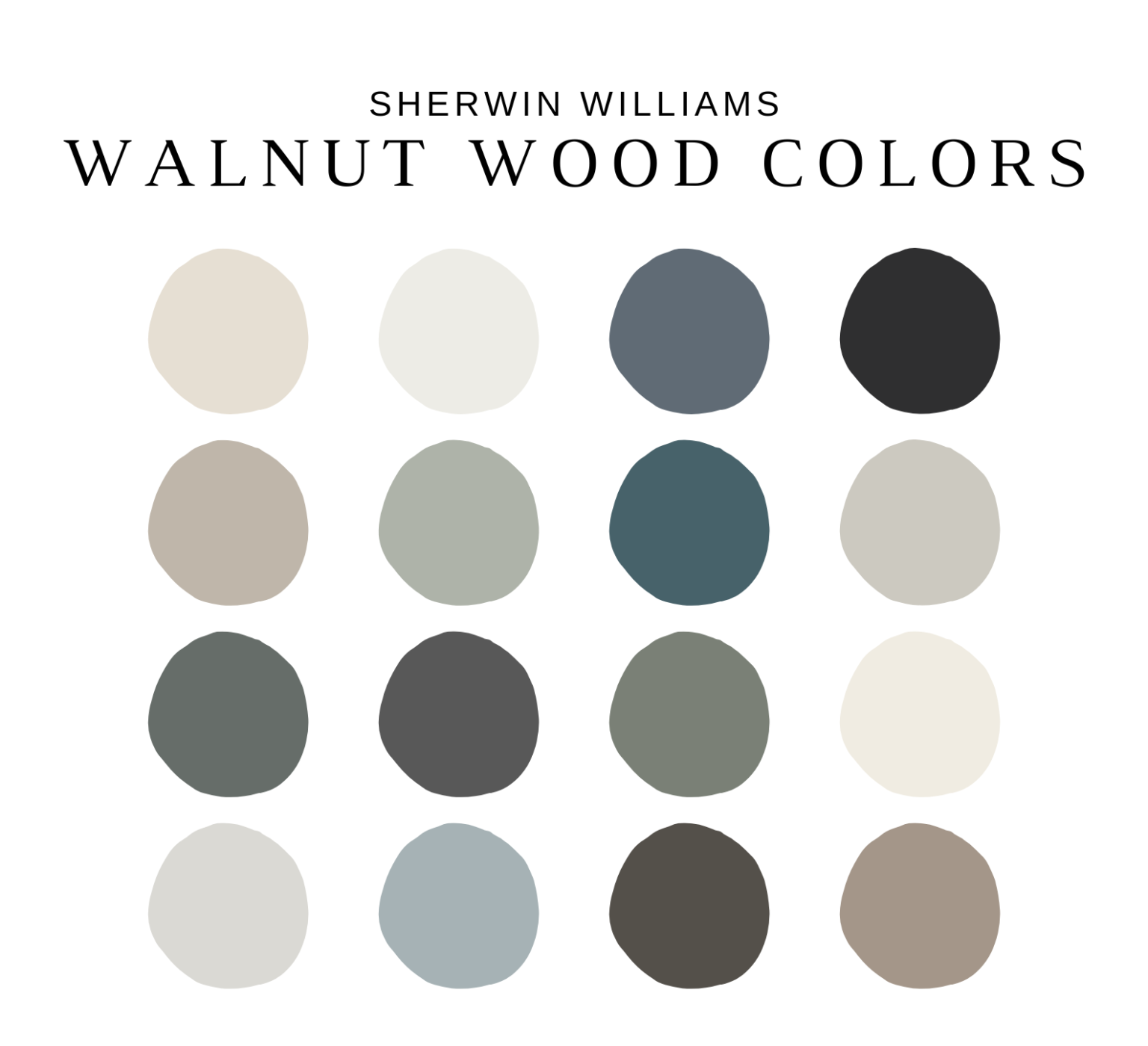 Sherwin Williams WALNUT WOOD Color Palette - NISH