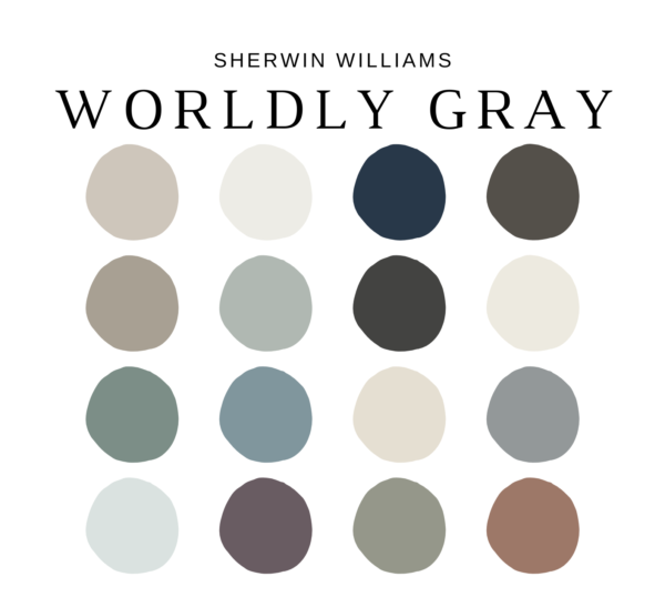 Sherwin Williams WORLDLY GRAY Color Palette - NISH