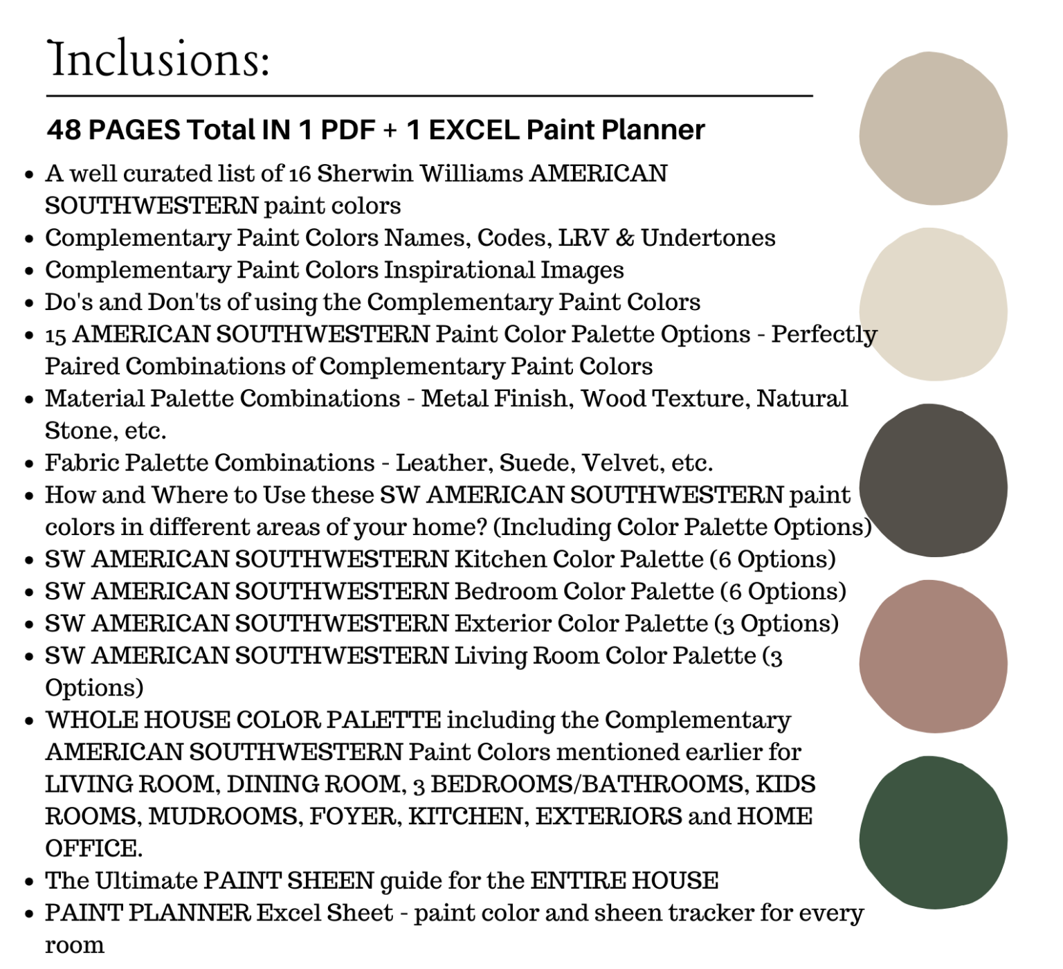 Sherwin Williams AMERICAN SOUTHWEST Color Palette - NISH