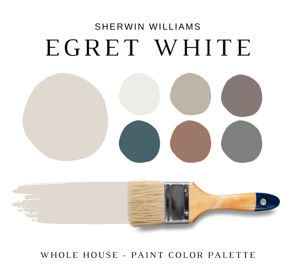 Sherwin Williams EGRET WHITE Color Palette - NISH