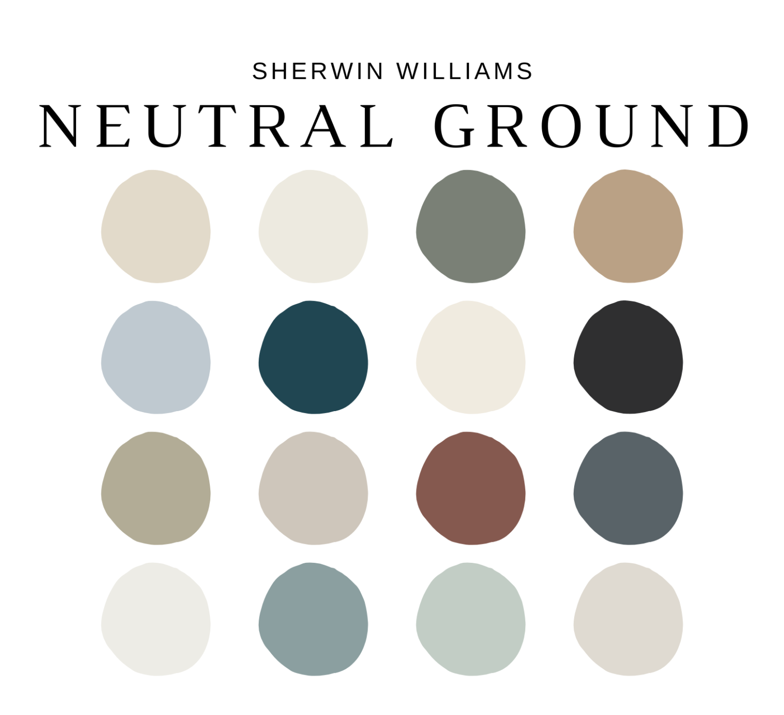 Sherwin Williams NEUTRAL GROUND Color Palette - NISH