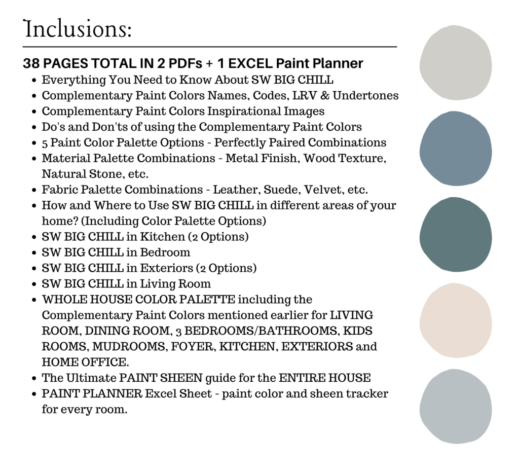 Sherwin Williams BIG CHILL Color Palette - NISH