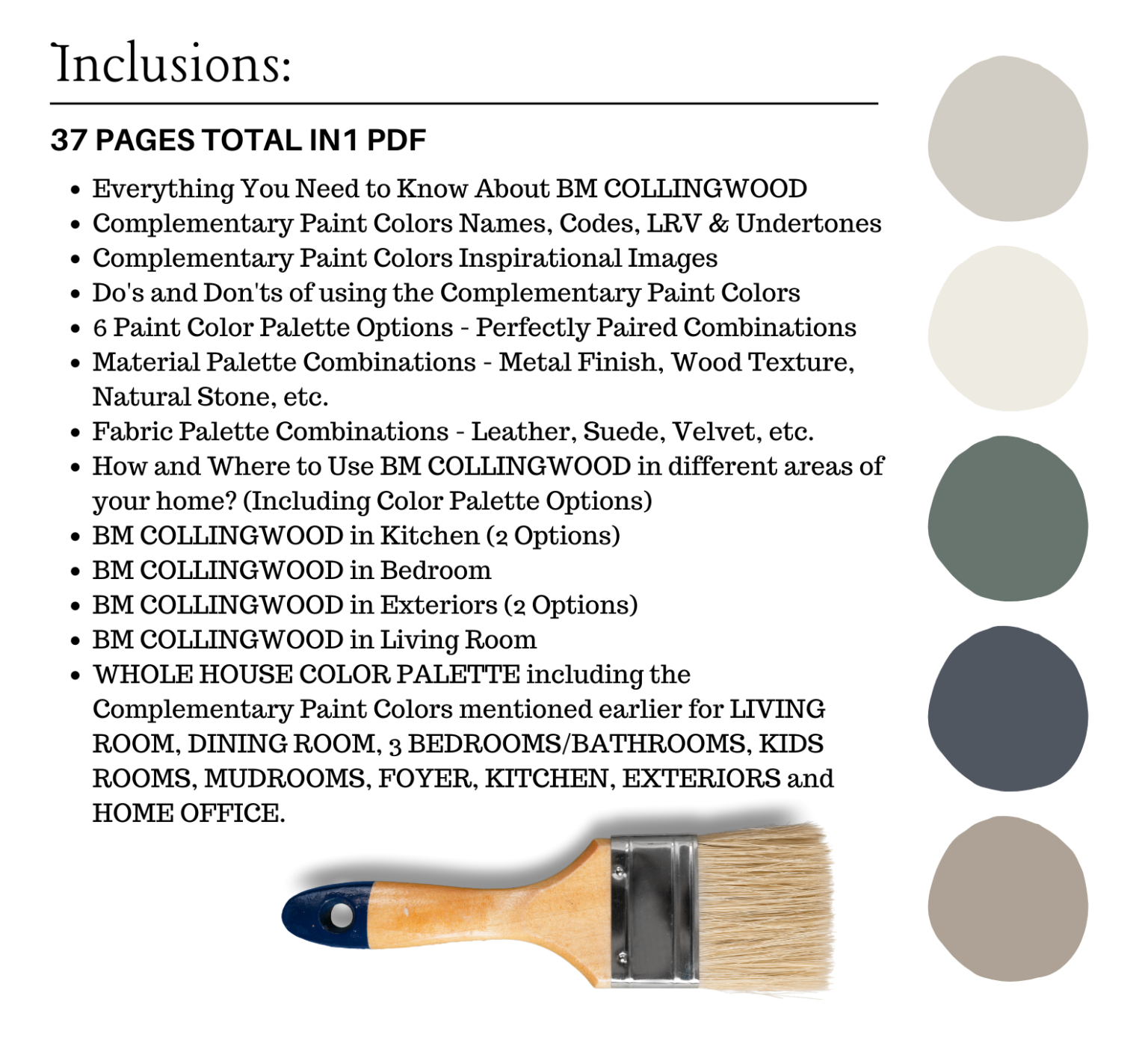 Benjamin Moore COLLINGWOOD Color Palette - NISH