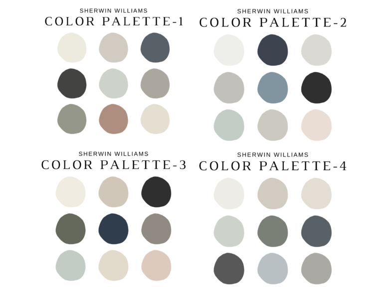 Sherwin Williams 16 NEUTRAL WHOLE HOUSE Color Palettes - NISH