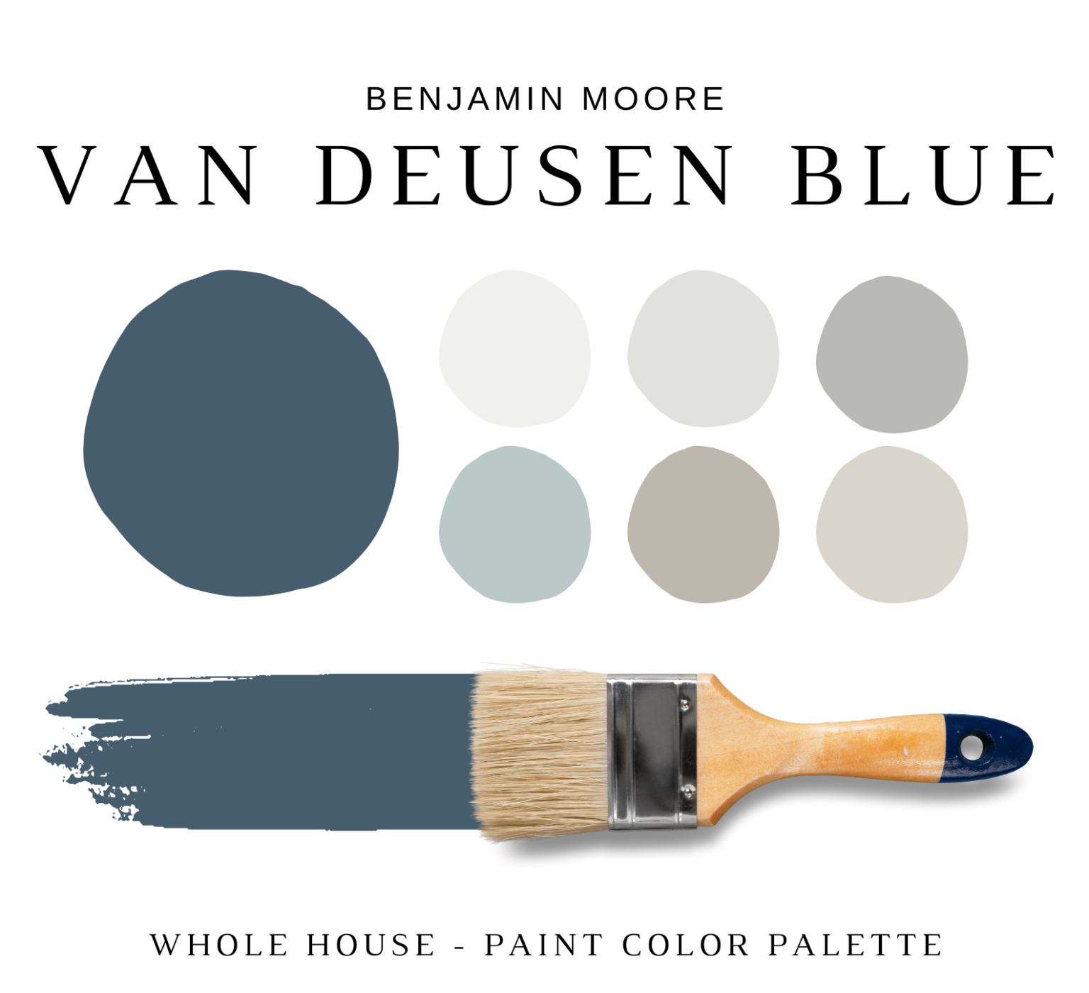 Benjamin Moore VAN DEUSEN BLUE Color Palette - NISH