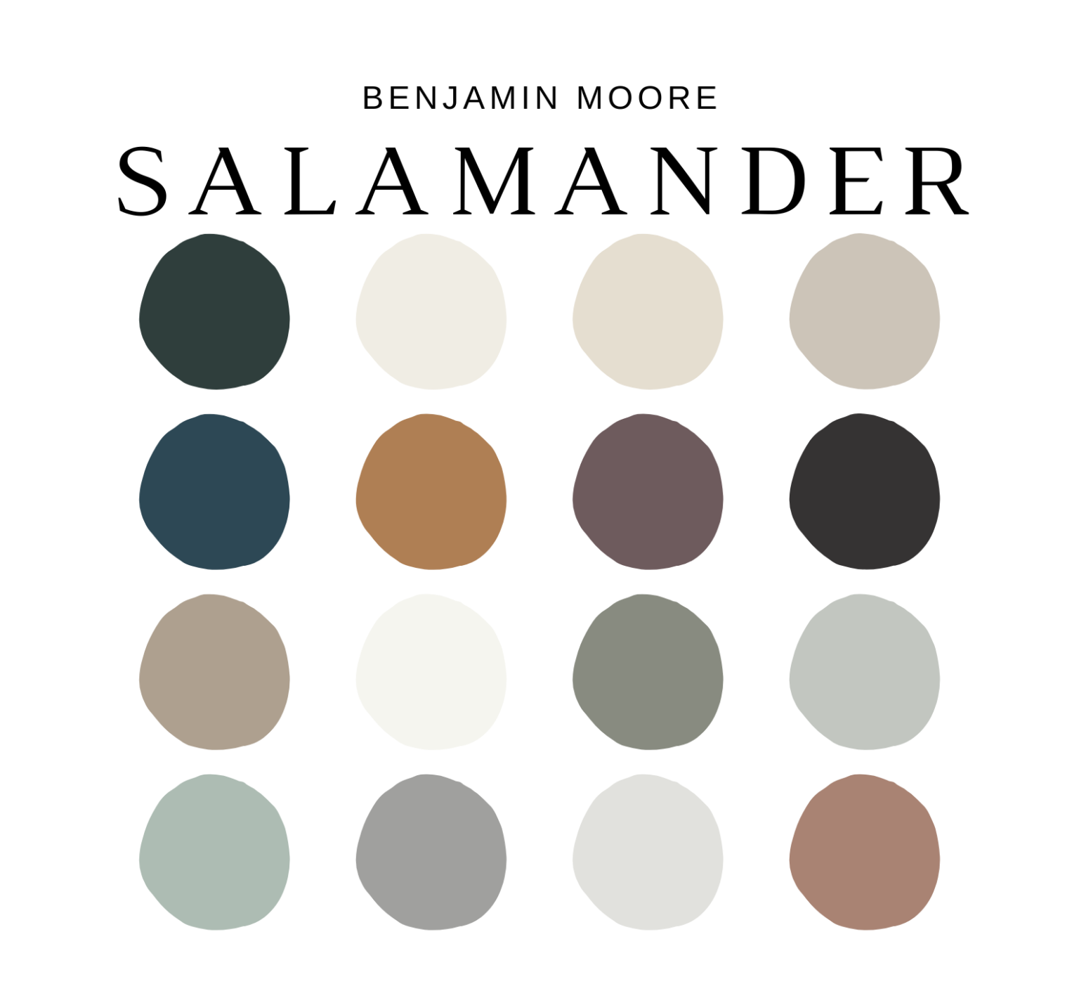 Benjamin Moore SALAMANDER Color Palette - NISH