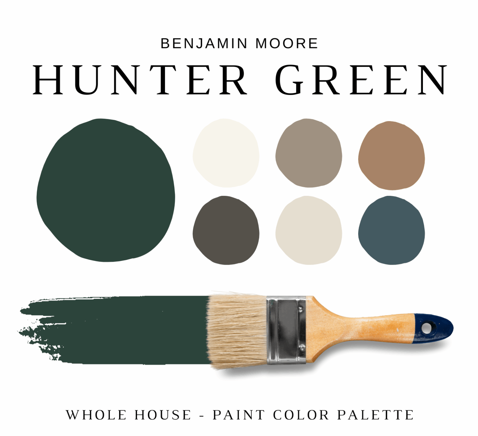 Benjamin Moore HUNTER GREEN Color Palette - NISH