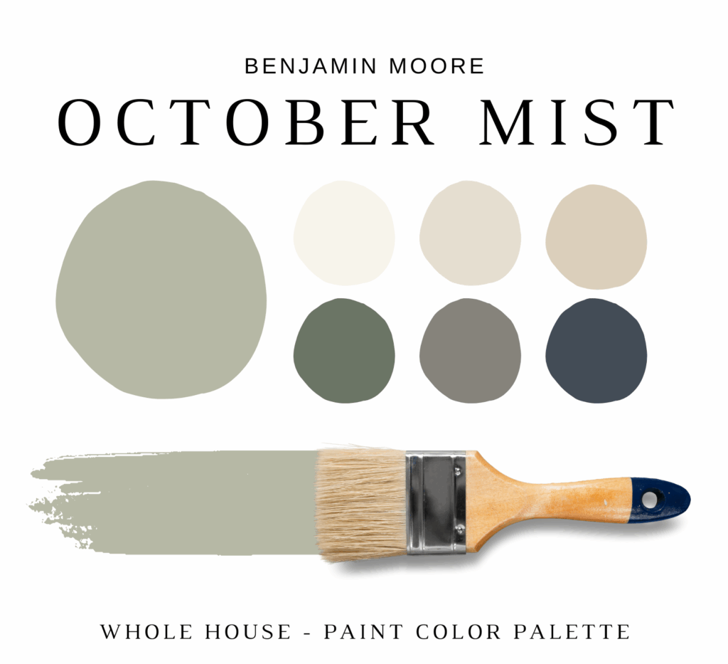 Benjamin Moore OCTOBER MIST Color Palette - NISH