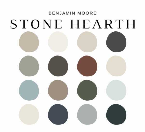 Benjamin Moore STONE HEARTH Color Palette - NISH