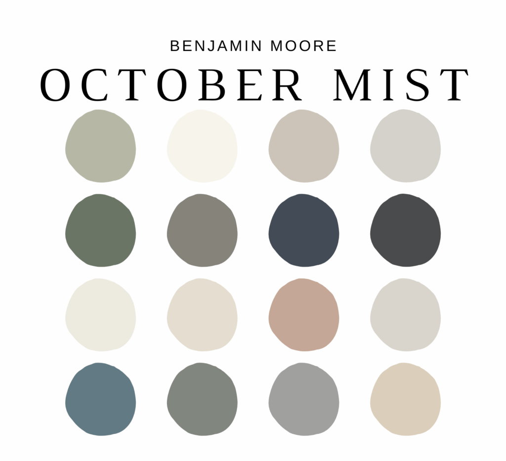 Benjamin Moore OCTOBER MIST Color Palette - NISH