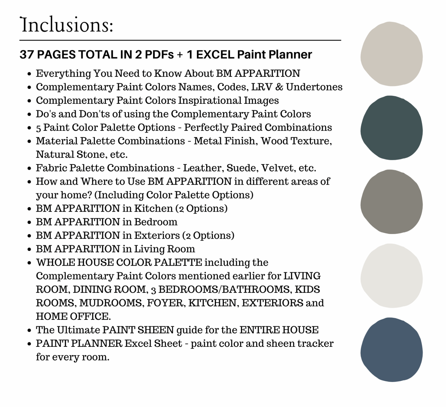 Benjamin Moore APPARITION Color Palette - NISH