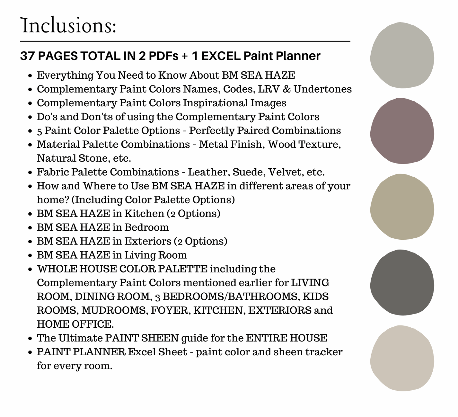 Benjamin Moore SEA HAZE Color Palette - NISH