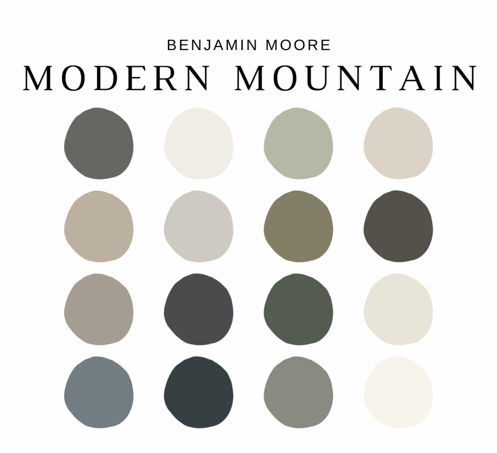 Benjamin Moore MODERN MOUNTAIN Color Palette - NISH