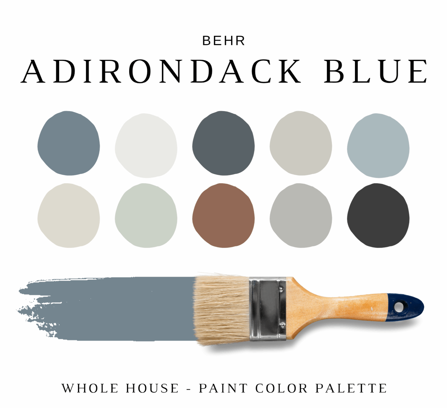 Behr ADIRONDACK BLUE Color Palette - NISH
