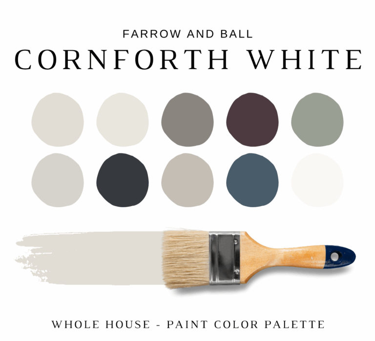 Farrow and Ball CORNFORTH WHITE Color Palette - NISH
