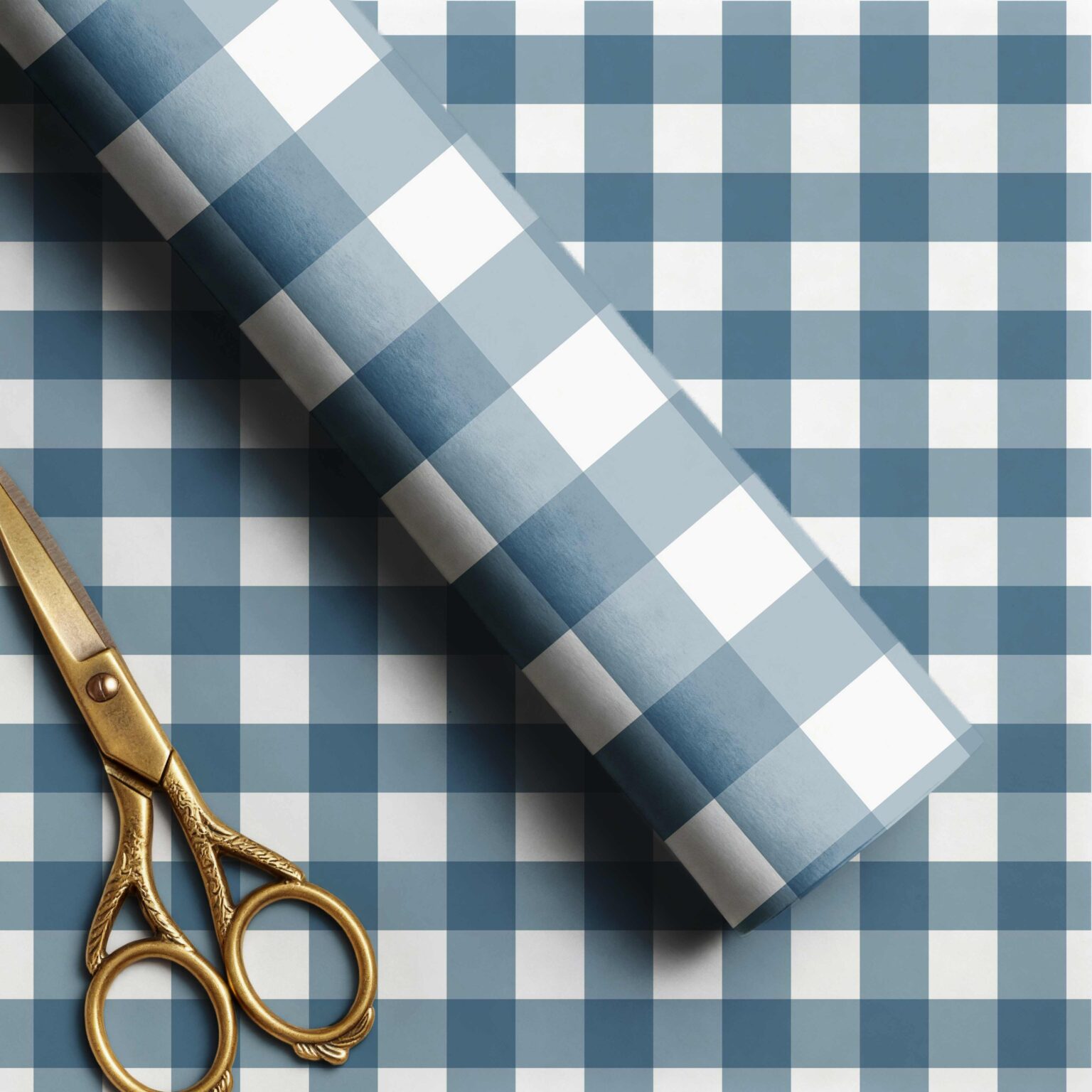 Dusty Blue Printable Gift Wrap - NISH