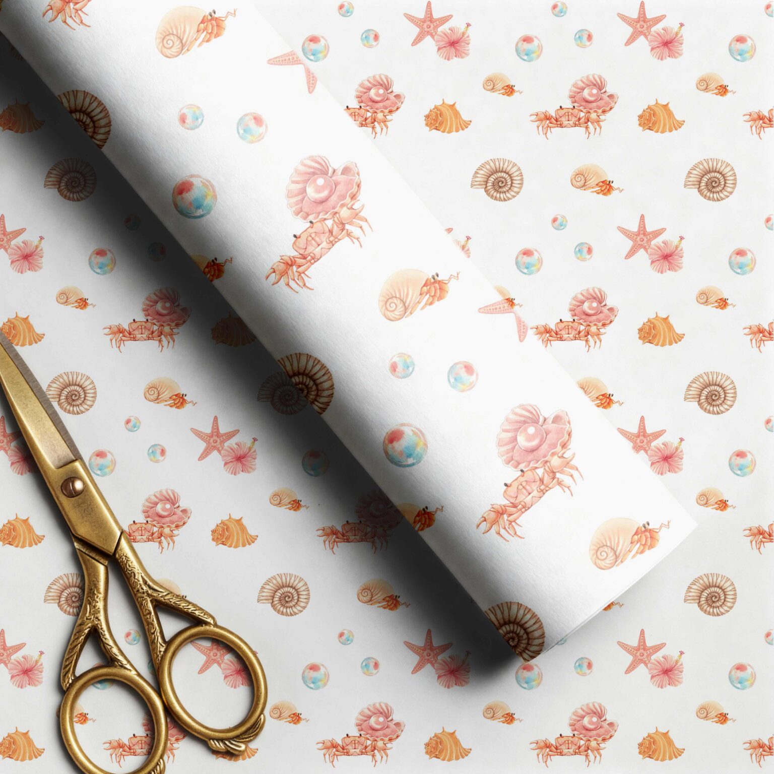 Ocean Animals Printable Gift Wrap - NISH