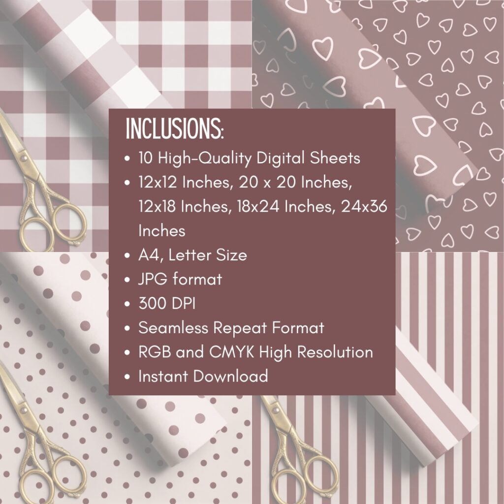 Plum/Burgundy Printable Gift Wrap - NISH